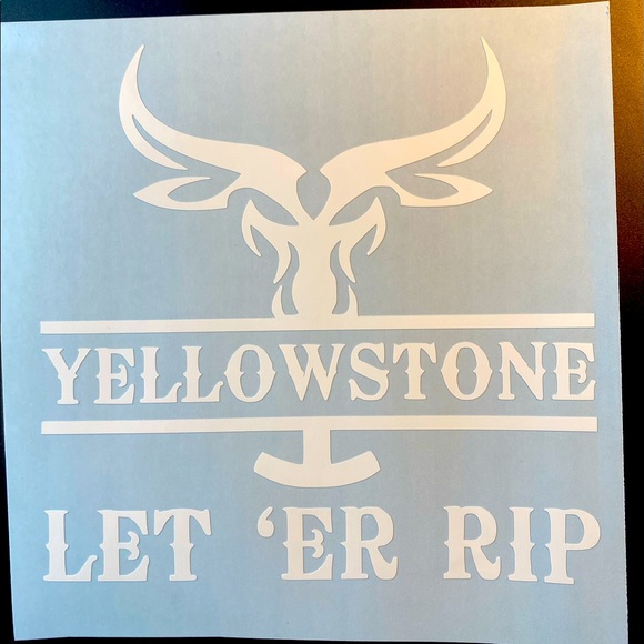 Hand Crafted | Jewelry | Yellowstone Let Er Rip Vinyl Car Decal Sticker ...